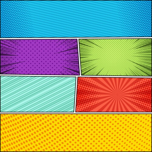 Pop art comic book strip background Royalty Free Vector