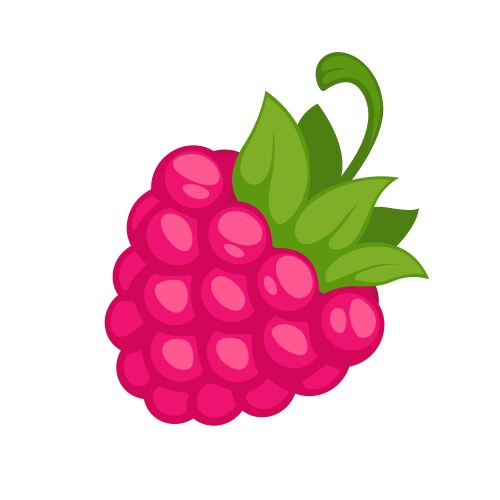 Funny happy raspberry character Royalty Free Vector Image