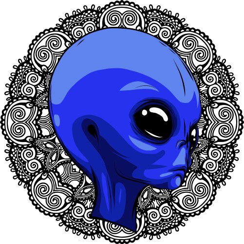 Alien head design of Royalty Free Vector Image