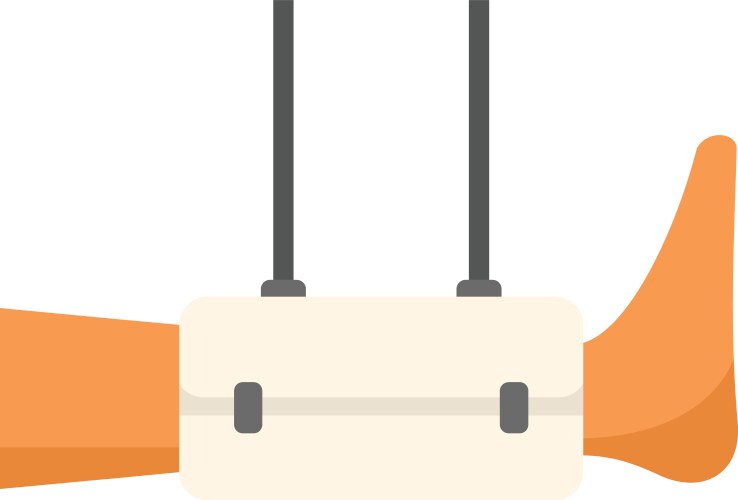 Leg rehabilitation icon flat physio Royalty Free Vector