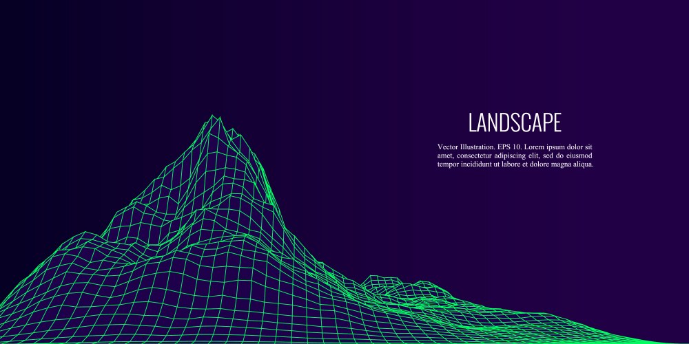 Technology futuristic landscape surface Royalty Free Vector