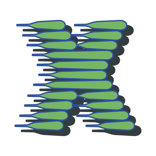 Art wind initial caps font capital letter m design