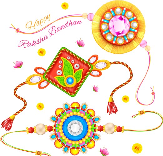 Happy raksha bandhan cartoon with sister tying Vector Image