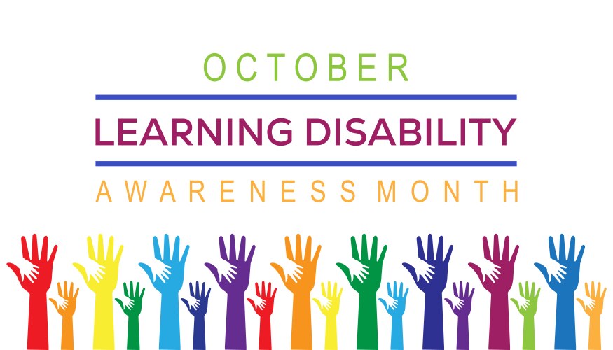 Learning disability awareness month Royalty Free Vector