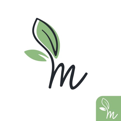 Leaf Logo M Vector Images (over 3,400)