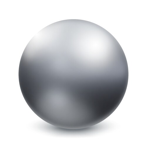 Metallic sphere realistic Royalty Free Vector Image