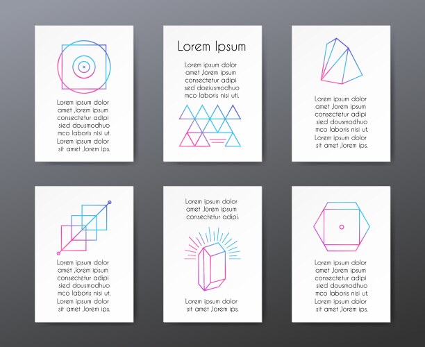 Geometric shapes text sample Royalty Free Vector Image