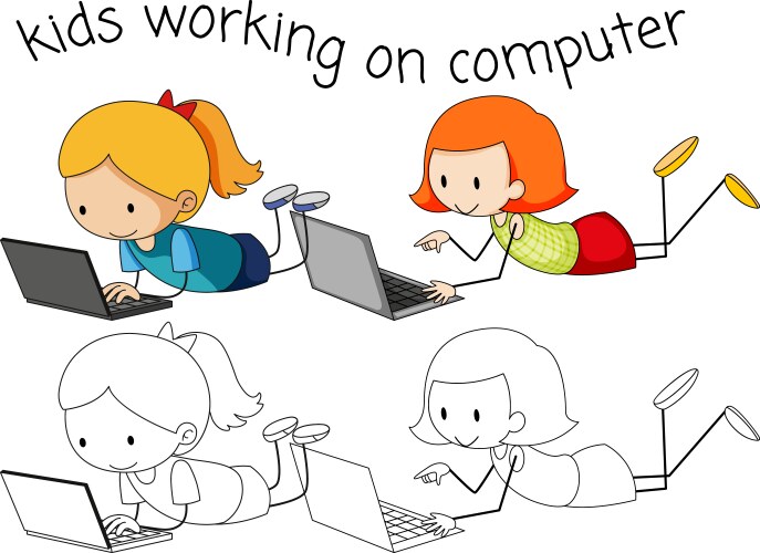 Cute girl Royalty Free Vector Image - VectorStock