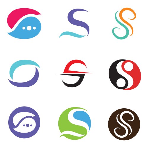 Letter s logo icon design template elements Vector Image