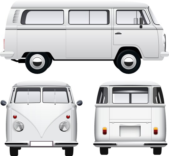 Mercedes sprinter cargo van l4h2 and l4h3 2017 Vector Image