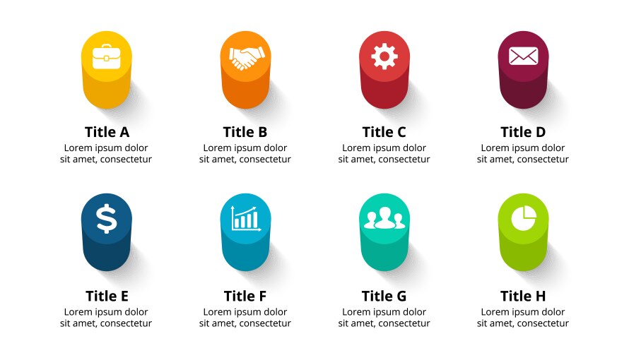 3d perspective infographic presentation Royalty Free Vector