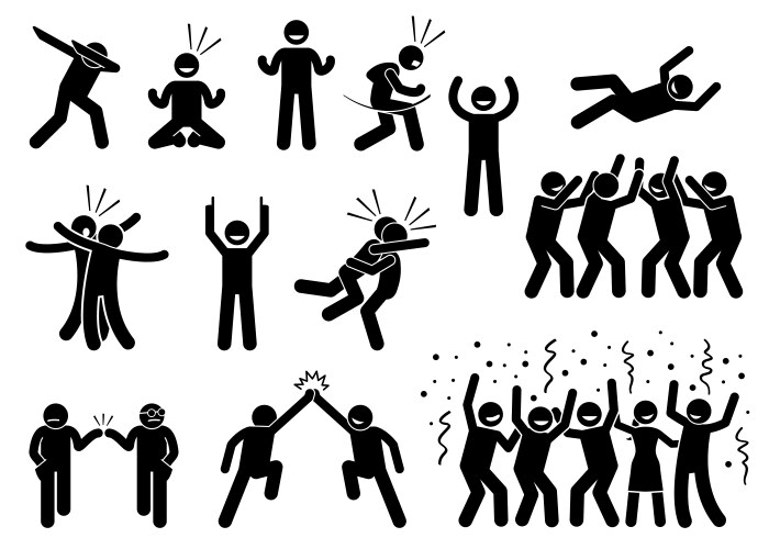 Stickman Poses Vector Images (over 1,700)