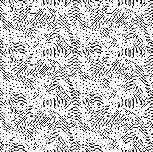 Diffusion reaction seamless pattern black Vector Image