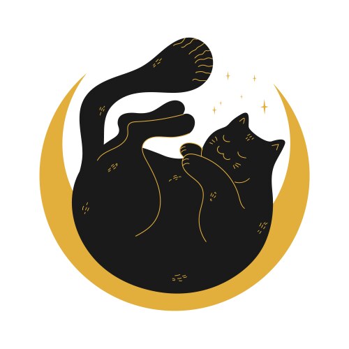 Curled Up Cat Vector Images (over 210)