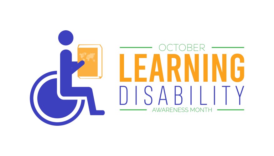 Learning disability awareness month Royalty Free Vector