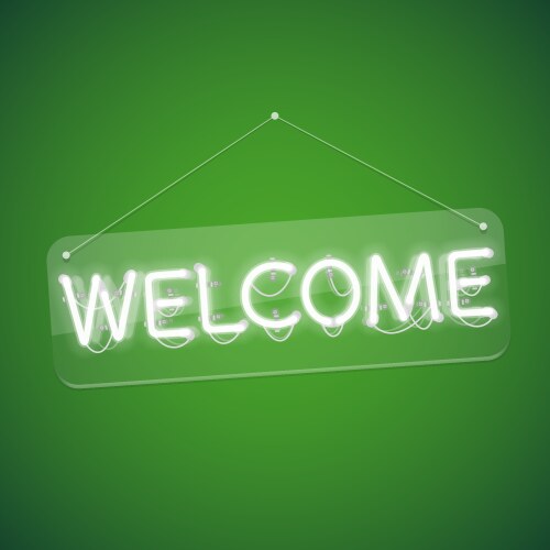 Neon Sign Welcome Vector Images (over 1,800)