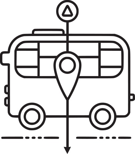 Bus navigation Royalty Free Vector Image - VectorStock