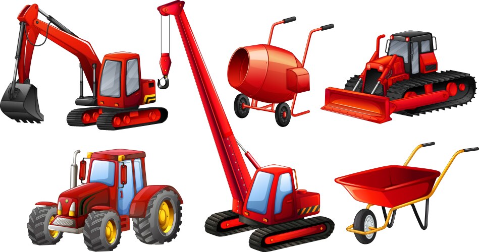 Tractor jcb Royalty Free Vector Image - VectorStock