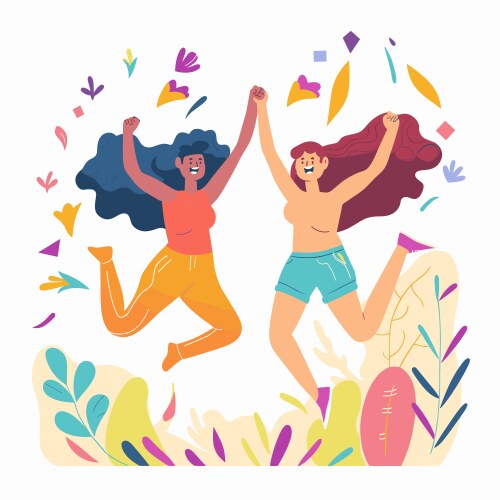 Two Women Vector Images (over 17,000)