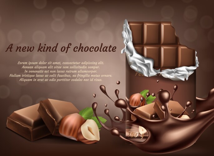 Realistic chocolate banners Royalty Free Vector Image