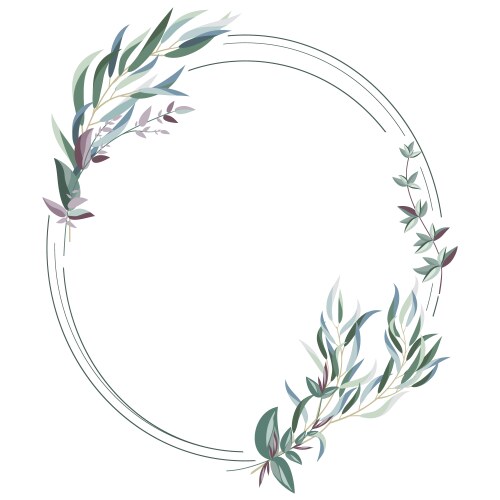 Gold oval border with leaf motif Royalty Free Vector Image
