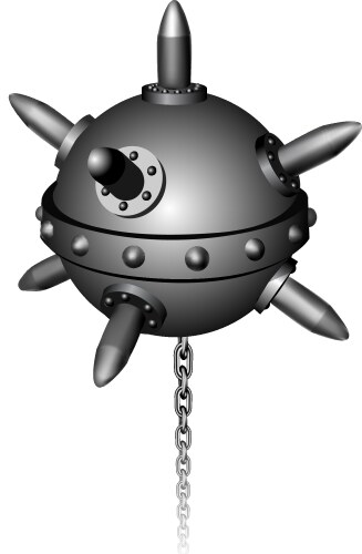 Linear icon combat anti tank mine weapons Vector Image