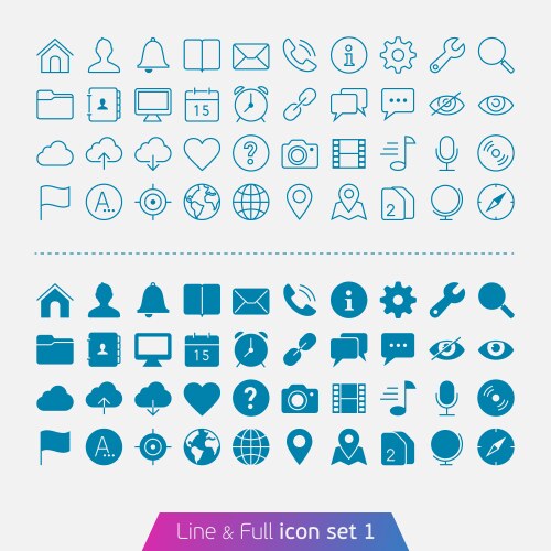 Basic printing icons Royalty Free Vector Image