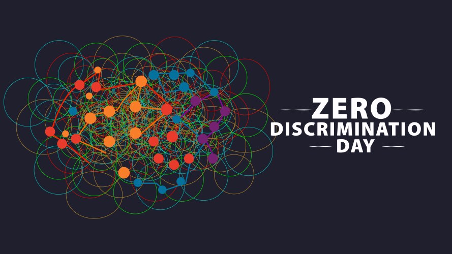 Zero discrimination day unity in diversity 2 Vector Image