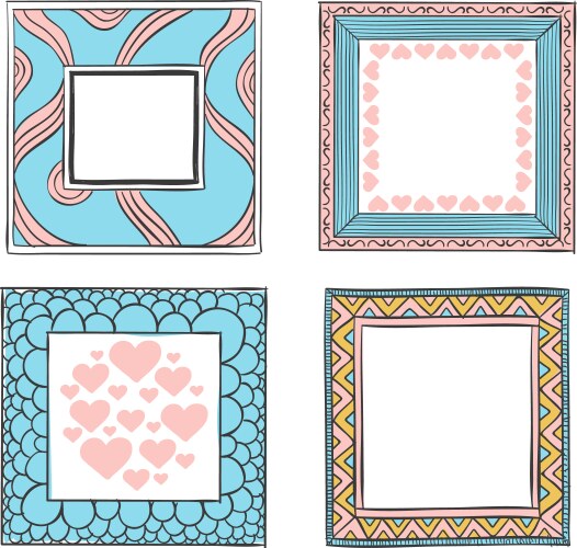 Template photo frames Royalty Free Vector Image