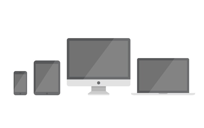 Responsive display set Royalty Free Vector Image
