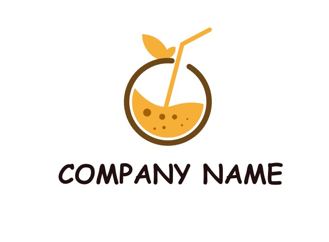 Drink and juice logo design Royalty Free Vector Image