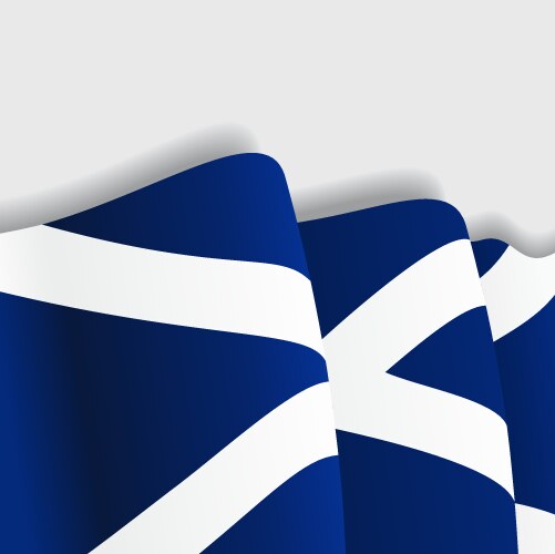 Waving scottish flag Royalty Free Vector Image