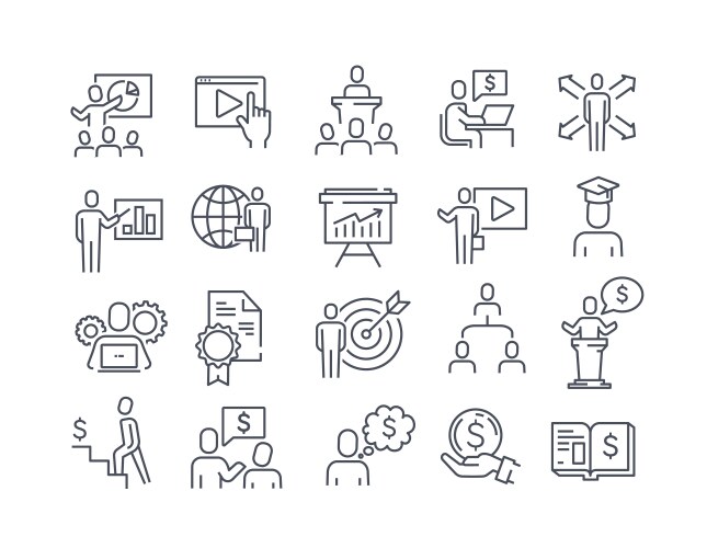 Business Training Line Icon Vector Images (over 40,000)