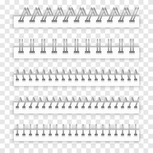 Realistic notebook iron spirals binder rings Vector Image