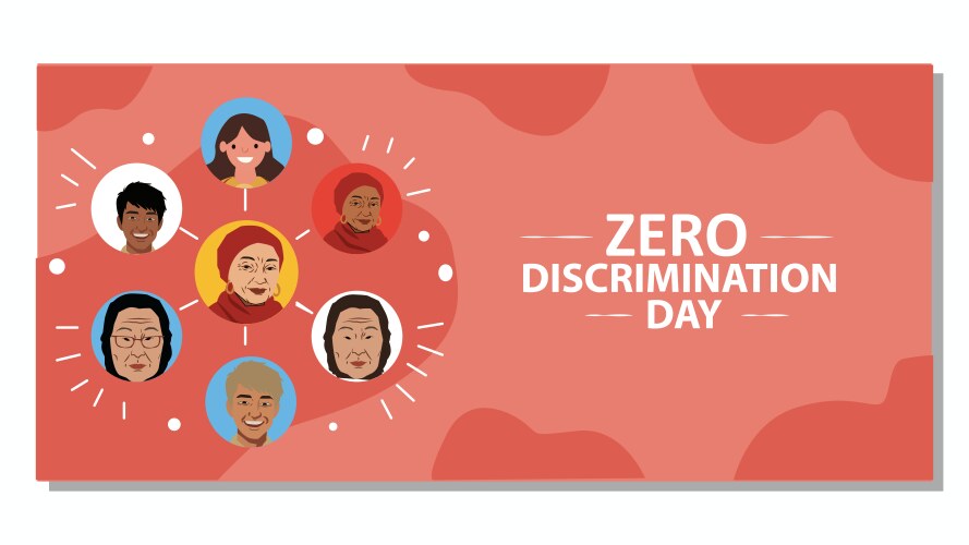 Zero discrimination day unity in diversity 2 Vector Image