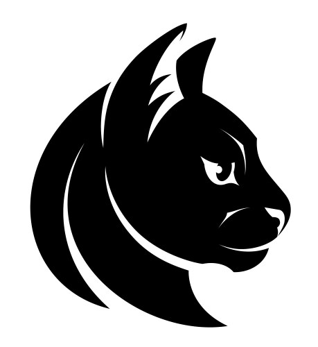 Black and white dragon head Royalty Free Vector Image