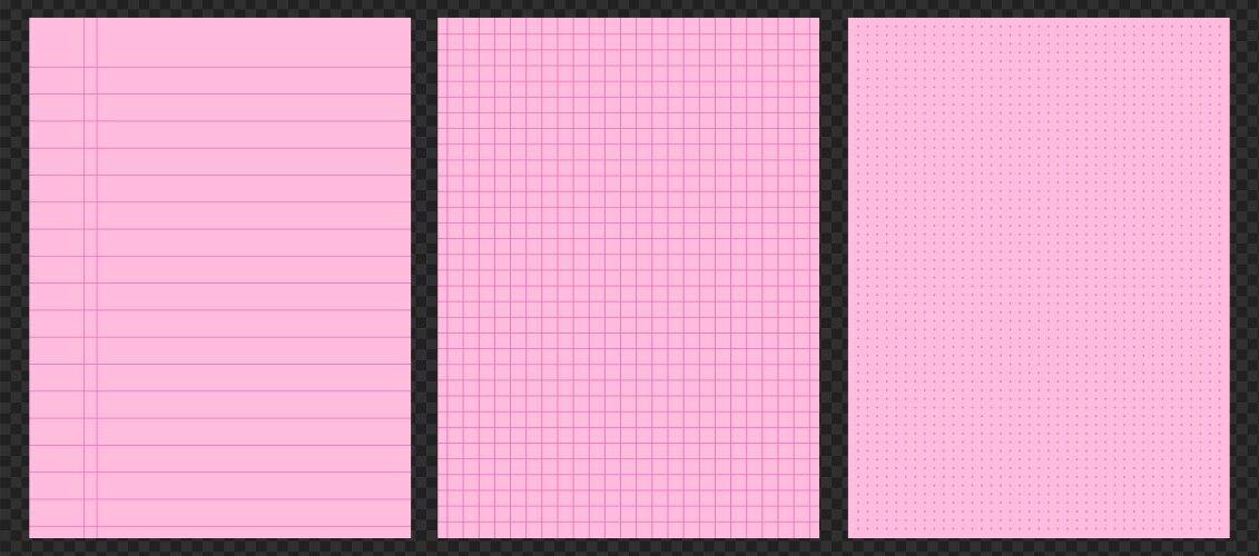 Pink notebook paper background with grid and lined