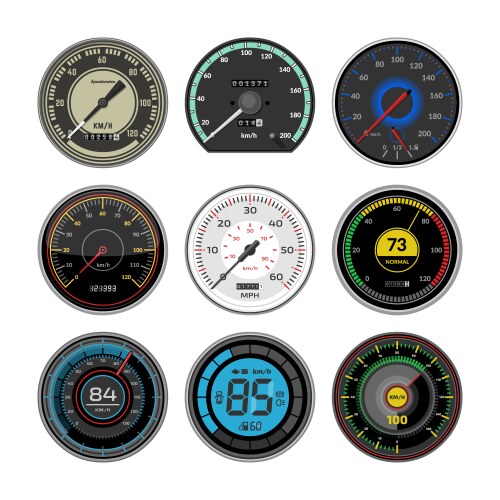 Dashboard car icons Royalty Free Vector Image - VectorStock
