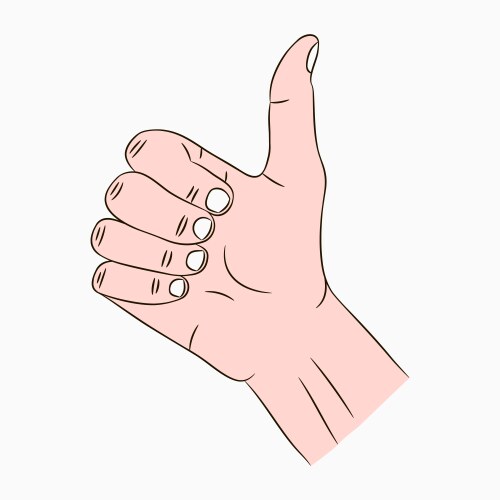 Hand in middle finger sign Royalty Free Vector Image