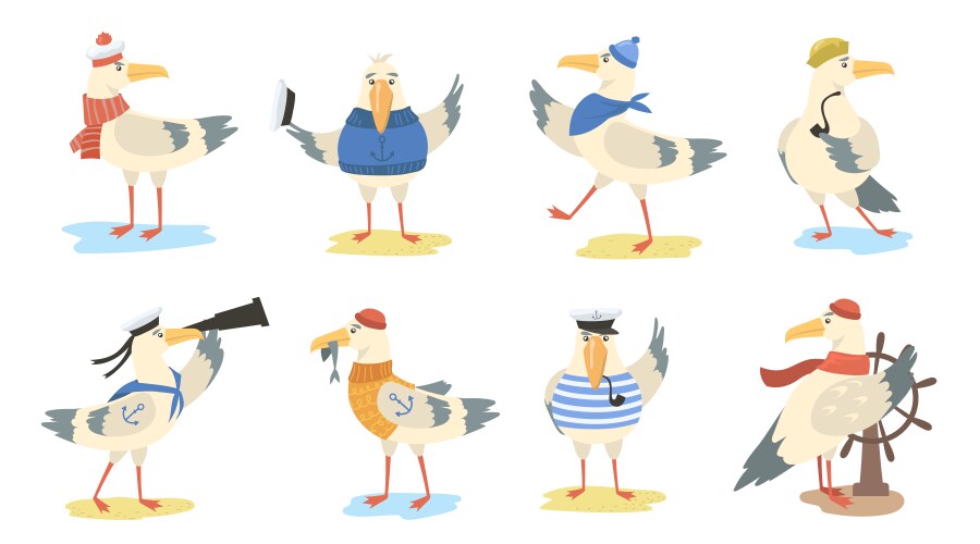 Seagull Cartoon Vector Images (over 4,400)