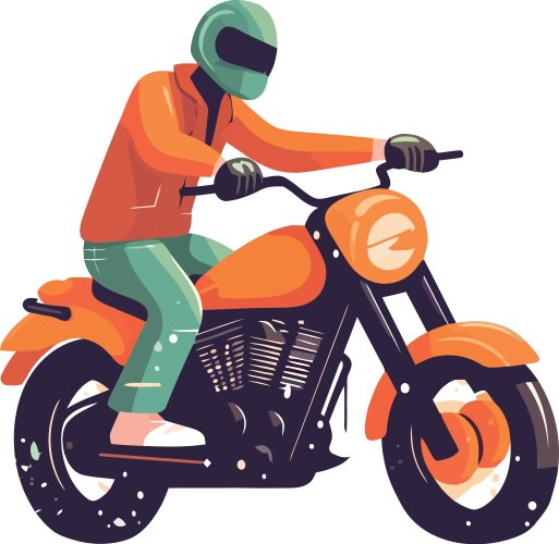 Man riding motorcycle of freedom Royalty Free Vector Image