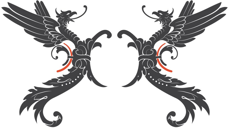 Dragon with shield Royalty Free Vector Image - VectorStock