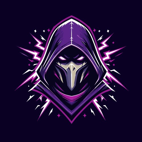 Purple design 4 assassin icon 6 Royalty Free Vector Image