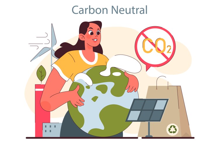Carbon capture pollution control environment Vector Image