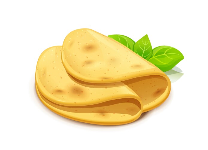 Stack of tortillas icon cartoon Royalty Free Vector Image