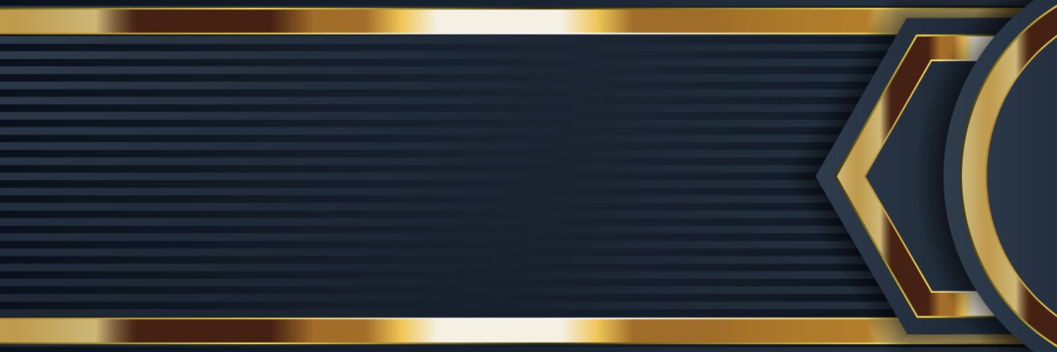 Color abstract geometric banner with gold shapes Vector Image