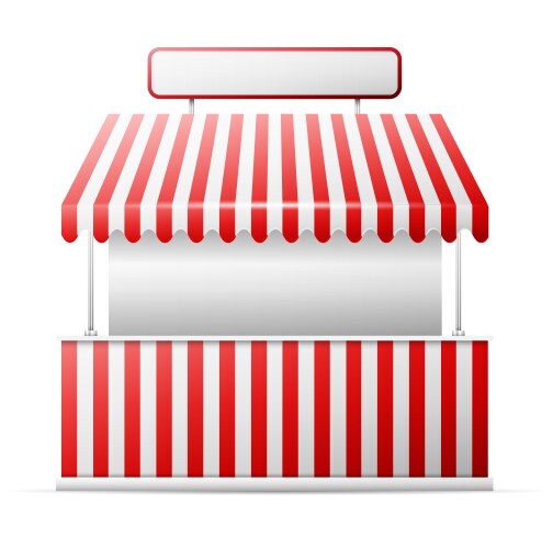 Red and White Striped Stall Royalty Free Vector Image