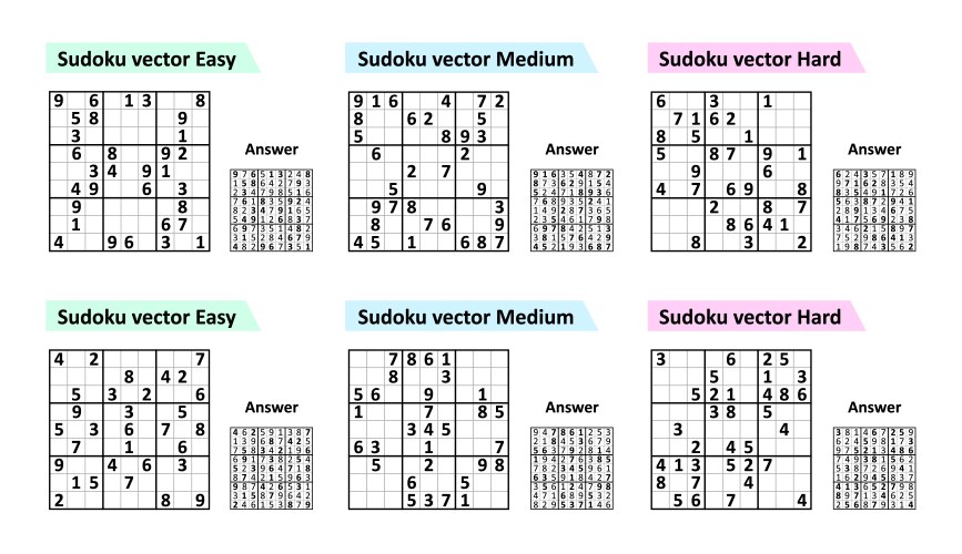 Sudoku education game musical instruments use Vector Image