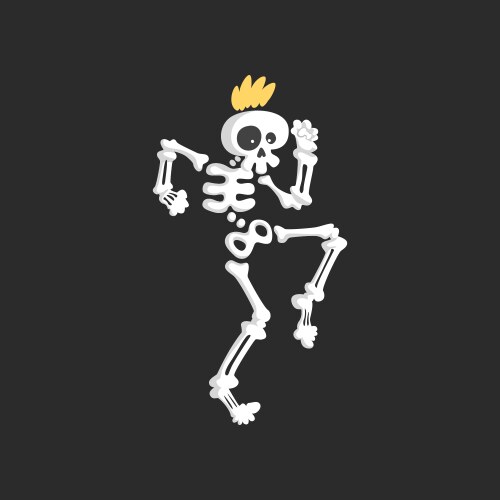 Funny dancing skeleton set Royalty Free Vector Image