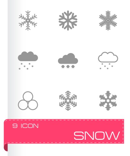 Snow icon set Royalty Free Vector Image - VectorStock